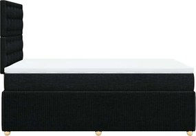 Box spring postel s matrací černá 120x200 cm textil 3294339