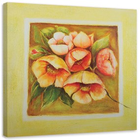 Gario Obraz na plátně Šest růžových květů Rozměry: 30 x 30 cm