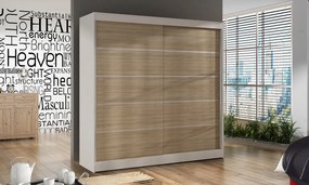 FN Skříň Baja IV 200 cm bílá/dub sonoma