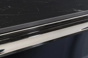 Designová konzole Rococo 140 cm černá / stříbrná