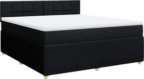 Box spring postel s matrací černá 180x200 cm textil 3287537