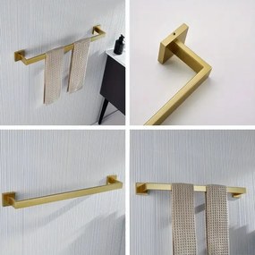 Rea Erlo, koupelnový věšák 55cm 332917A, zlatá matná, REA-06907