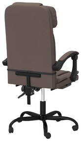 Polohovací kancelářská židle hnědá umělá kůže,  349734