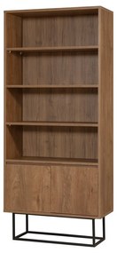 Knihovna Rea Black and Walnut