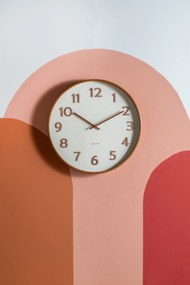 Nástěnné hodiny Pure s rámem ze dřeva 40 cm multicolor