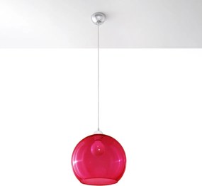 Sollux Lighting Závěsná lampa BALL červená