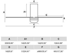 FARO 33835-1TW - LED Stmív. ventilátor MINI PUNT TUB S 10W 2700/4000/6000K + DO