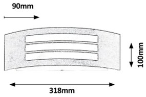 Rabalux 8511 - Venkovní nástěnné svítidlo ROMA 1xE27/14W/230V IP44