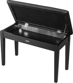 Duet Piano Keyboard Úložný prostor na lavici Polstrované sedátko Dřevěná toaletní