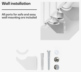 Blumfeldt Tallheo, 47 x 160, radiátor, žebrový radiátor, 728 W, teplovodní, 1/2
