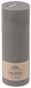 Šedá svíčka Eco candles by Ego dekor Friendly, doba hoření 60 h