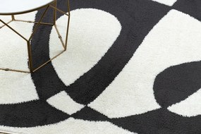 Dywany Łuszczów Kusový koberec Mode 8531 abstract cream/black ROZMĚR: 160x220