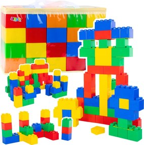 LEAN Toys Sada velkých barevných stavebních kostek v tašce, 28,5 × 9 × 9 cm, 20 ks.