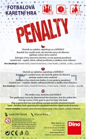 DINO Hra Penalty cestovní fotbalová karetní *SPOLEČENSKÉ HRY* dn622579