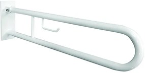 Bemeta Design HELP: Madlo, 813 mm, ve tvaru U, s držákem TP, sklopné, s krytkou, bílá - 301407283