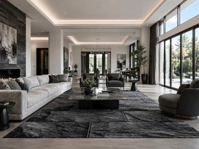 Ayyildiz, Kusový koberec Parma 9250 black, 80x300, šedá, chodba / předsíň