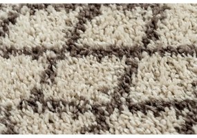 Kusový koberec Shaggy Raba krémový 80x250cm
