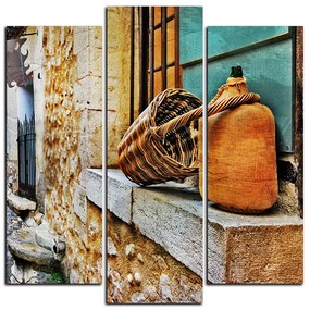Obraz na plátně - Stará středomořská ulice - čtverec 3151C (105x105 cm)