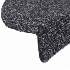 Schodové rohože samolepicí 5 ks 56 x 17 x 3 cm tmavě šedé, půlkulaté 149676