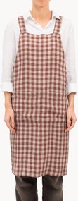 Lněná zástěra Chocolate Gingham