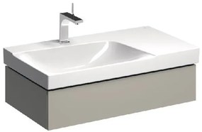 Geberit Xeno 2 - Skříňka pod umyvadlo 90 cm s odkládací plochou, zásuvka s LED svítidlem, šedobéžová 500.513.00.1