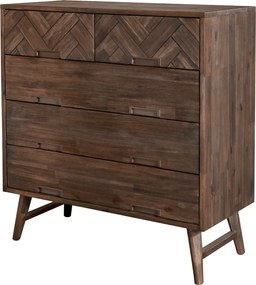Komoda Ashton 100 cm z masivu tmavě hnědá