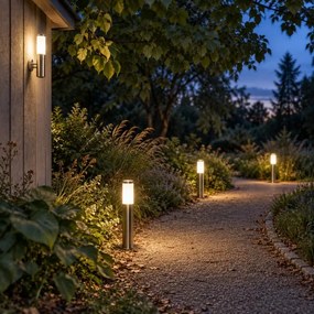 BRILAGI - LED Venkovní lampa ELIA 1xE27/7W/230V 4000K IP44 50 cm chrom