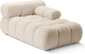 Béžový modul pohovky z textilie bouclé (pravý roh) Bellis – Micadoni Home