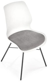 Halmar Jídelní židle K488, bílá/šedá