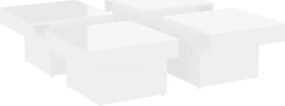 vidaXL Konferenční stolek 90 x 90 x 28 cm dřevotříska [806918] Barva: bílá s vysokým leskem