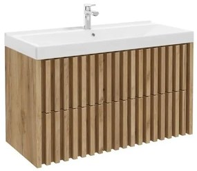 Koupelnová skříňka s umyvadlem SAT Delano 100x56x46 cm dub mat DELANO100ZDUM