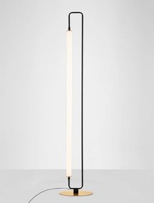 Bílá/matně černá kovová LED stojací lampa (výška 150 cm) Wetro – Nova Luce