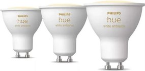 Philips Hue White Ambiance - Chytrá LED žárovka GU10, 400 lm, 3 ks 929003666703