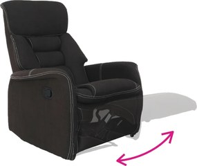 Relaxační křeslo, látka, KOMFY