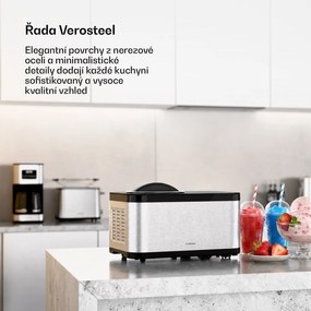 Klarstein VeroSteel zmrzlinovač s kompresorem | 1,5 l | 150 W | 4 programy | dotykové ovládání