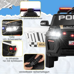 Costway Dětské policejní auto 12 Policejní auto napájené V s dálkovým ovládáním