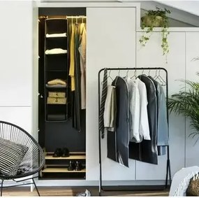 Compactor URBAN 30 x 30 x 128 cm – 6 polic - černá / Závěsný organizér