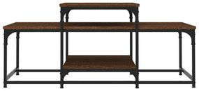 Konferenční stolek hnědý dub 102 x 60 x 45 cm kompozitní dřevo - Default Title