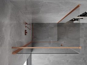 Mexen Mist-B, 1-křídlý ​​výklopný sprchový kout 70 x 110 cm, čiré sklo, měděný matný profil, 8A2T-070-110-65-00