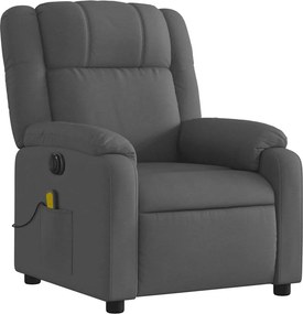 Elektrické masážní polohovací křeslo tmavě šedé textil 3205191