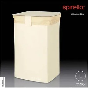 Spirella CLASSIC L koš na prádlo 50 L bílá / polyester / uzavíratelný