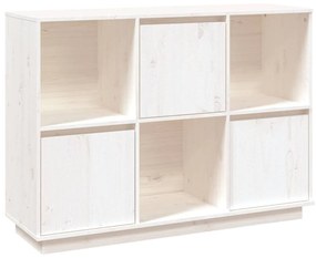 Příborník bílý 110,5 x 35 x 80 cm masivní borové dřevo,  814355