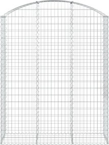 Klenutý gabionový koš 150 x 50 x 180/200 cm pozinkované železo 153459