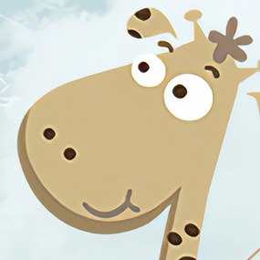 Malvis ® Dětská tapeta Žirafa Vel. (šířka x výška): 288 x 200 cm