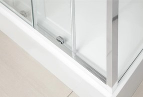 Novoterm Jednokřídlé posuvné sprchové dveře NV-Solid DS CHR 130, chrom/transparent - bez vaničky