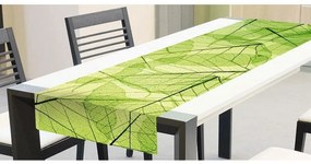 Ubrus - běhoun na stůl Zelené listy TS 006 / ubrusy - běhouny na stůl 40 x 140 cm Dimex