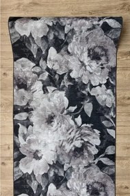 Protiskluzový běhoun LOTUS BOUQUET 52901 květy šedý / béžový - hotový rozměr