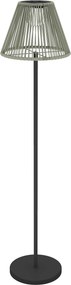 Outsunny Solární stojací lampa ratan Solární lampy se světelným senzorem 25 LED světel Solární světlo v boho stylu Ø33 x 135 cm