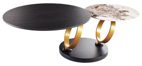 Massive home | Konferenční stolek DANCING RINGS GOLD otočný