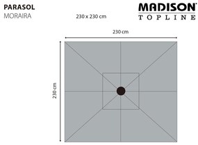 Madison Slunečník Moraira 230 x 230 cm taupe - Default Title